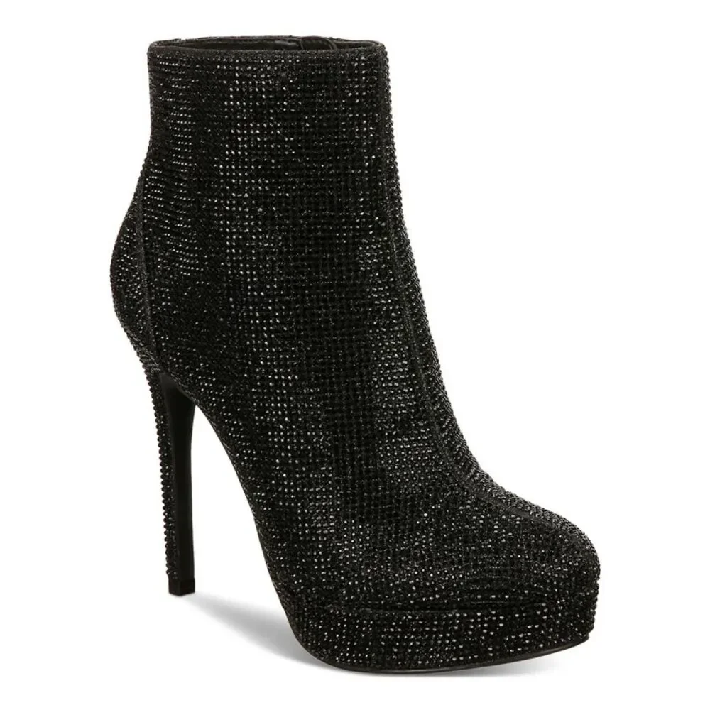 Thalia Sodi | Shoes | Thalia Sodi Womens Black Rhinestone Padded Chiara ...